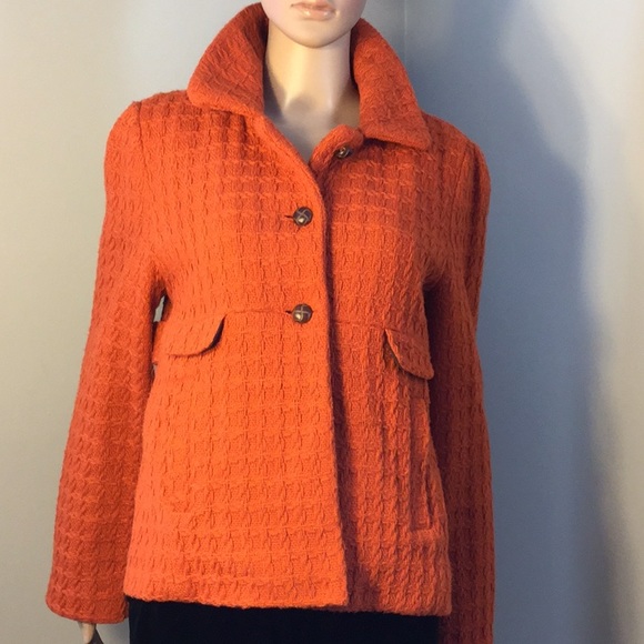 Dialogue | Jackets & Coats | Dialogue Orange Woolmix Lined Jacket W ...